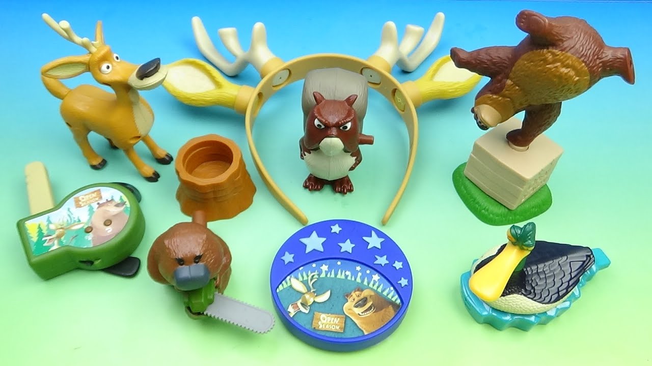 2006 OPEN SEASON set of 8 BURGER KING MOVIE COLLECTIBLES VIDEO REVIEW