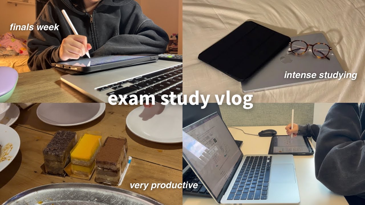 exam study vlog: preparing for finals week, intense studying, most productive days of my life