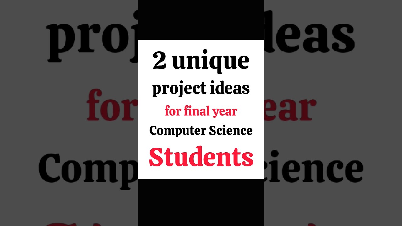 Project ideas for final year Computer Science and Engineering Students! #cseprojects #projects