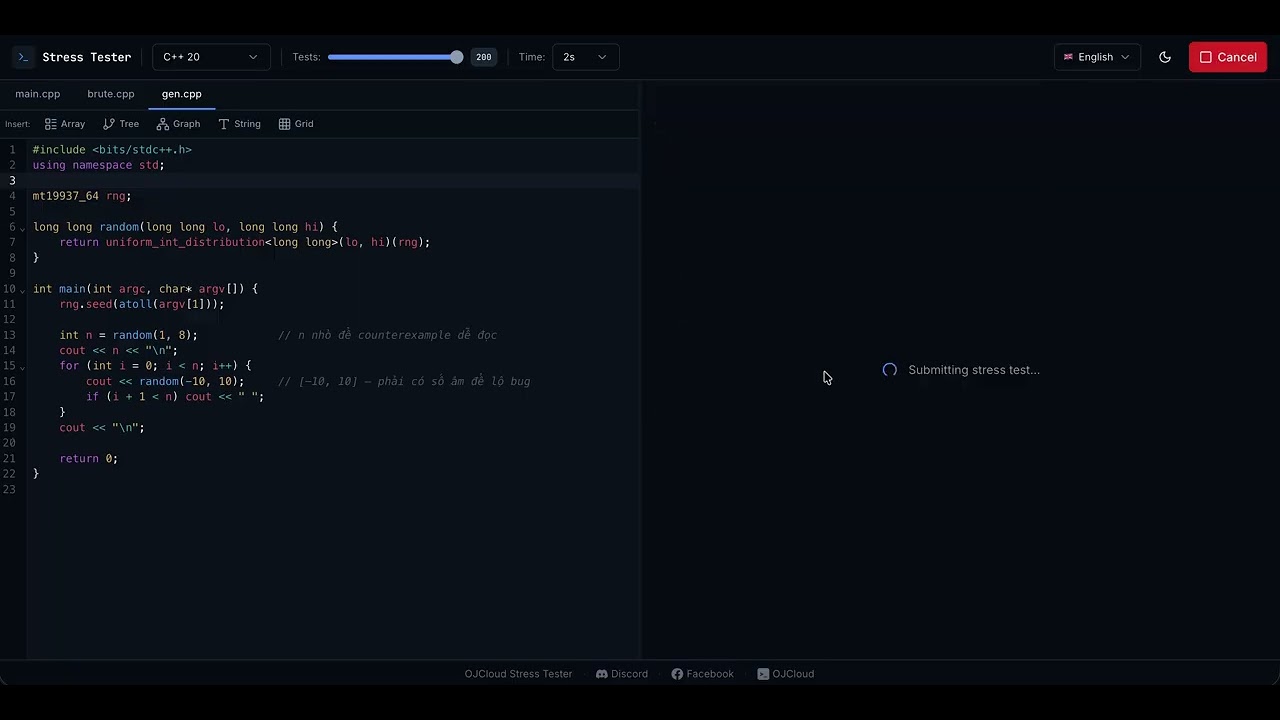WA on test 2? Find a Counterexample in 30 Seconds — Free Online Stress Tester