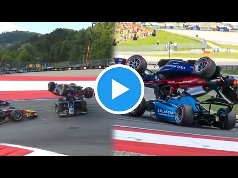 🔥 Formula 2 Crash at Austrian GP 2025 | Red Flag After Horror Flip at Red Bull Ring