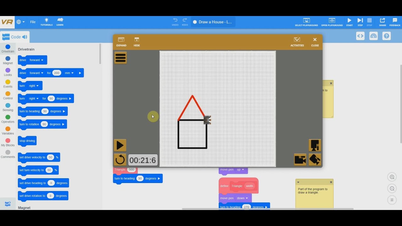Draw a House - VexCode