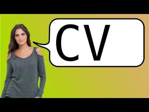 How to say cv in French?