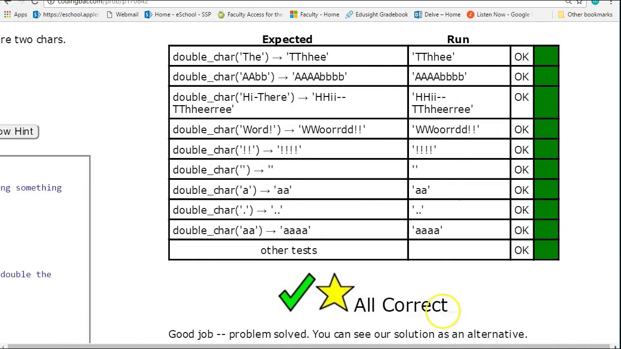 CodingBat - double_char (Python)