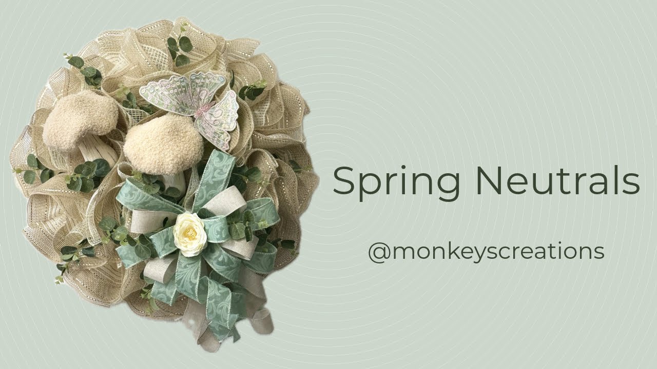 How to Make a Neutral Spring Wreath #homedecor #springdecorating
