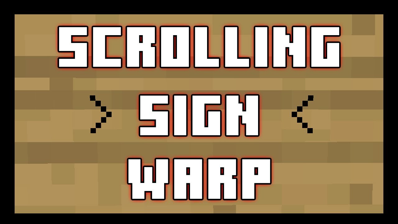 Minecraft Plugin: Scrolling Sign Warp - Scroll through & warp!