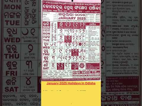 Odia Calendar 2025 | Odia Kohinoor Calendar 2025 pdf download