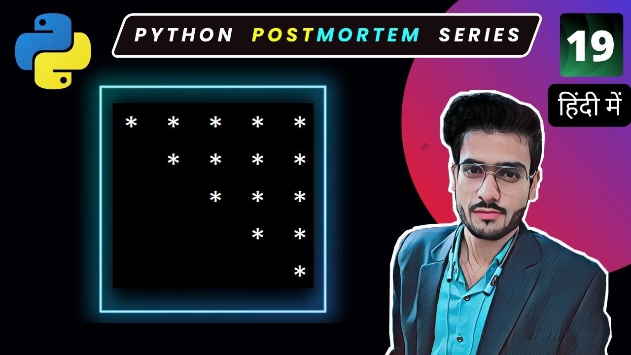 Star Patterns Python Program #19 | Star Patterns python playlist