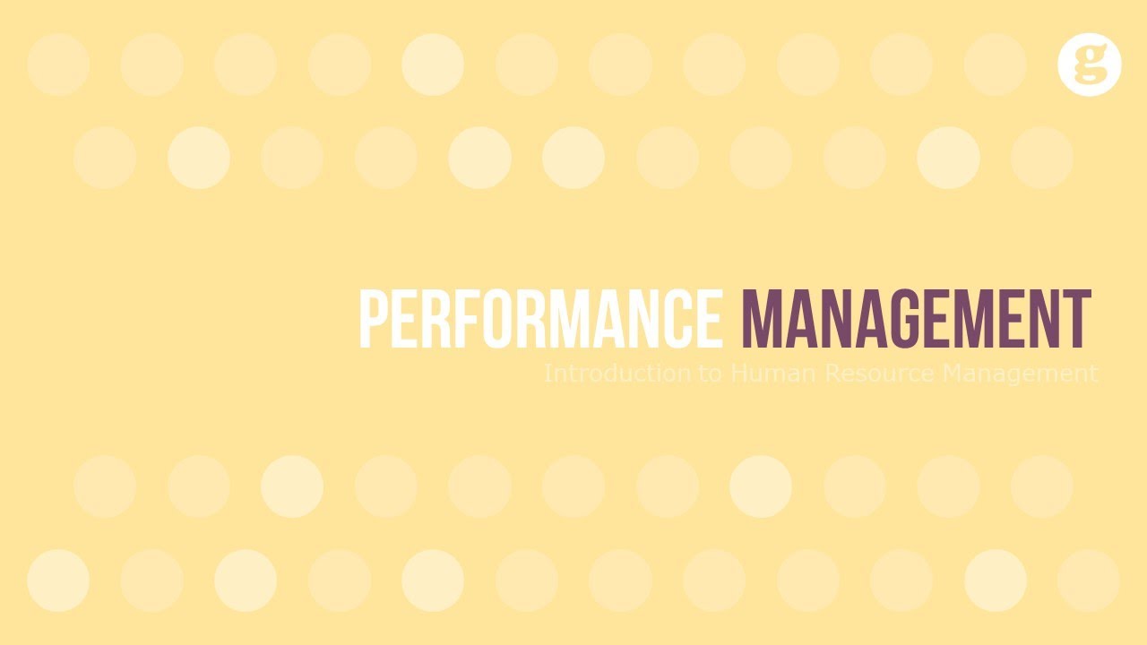 Introduction to Performance Management