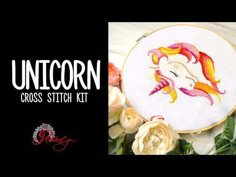 Counted Cross Stitch Kit Unicorn #countedcrossstitch #embroidery #unicorn #doityourselfproject #kit