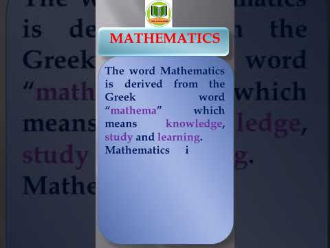 What is Mathematics? #Mathematics Edu #Maths definition #Mathematics #shorts