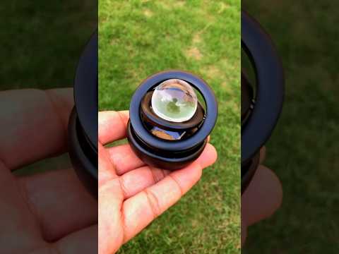 Black Color Car Aroma Diffuser Air Freshener Perfume Solar Power Double Ring Suspension with Refill