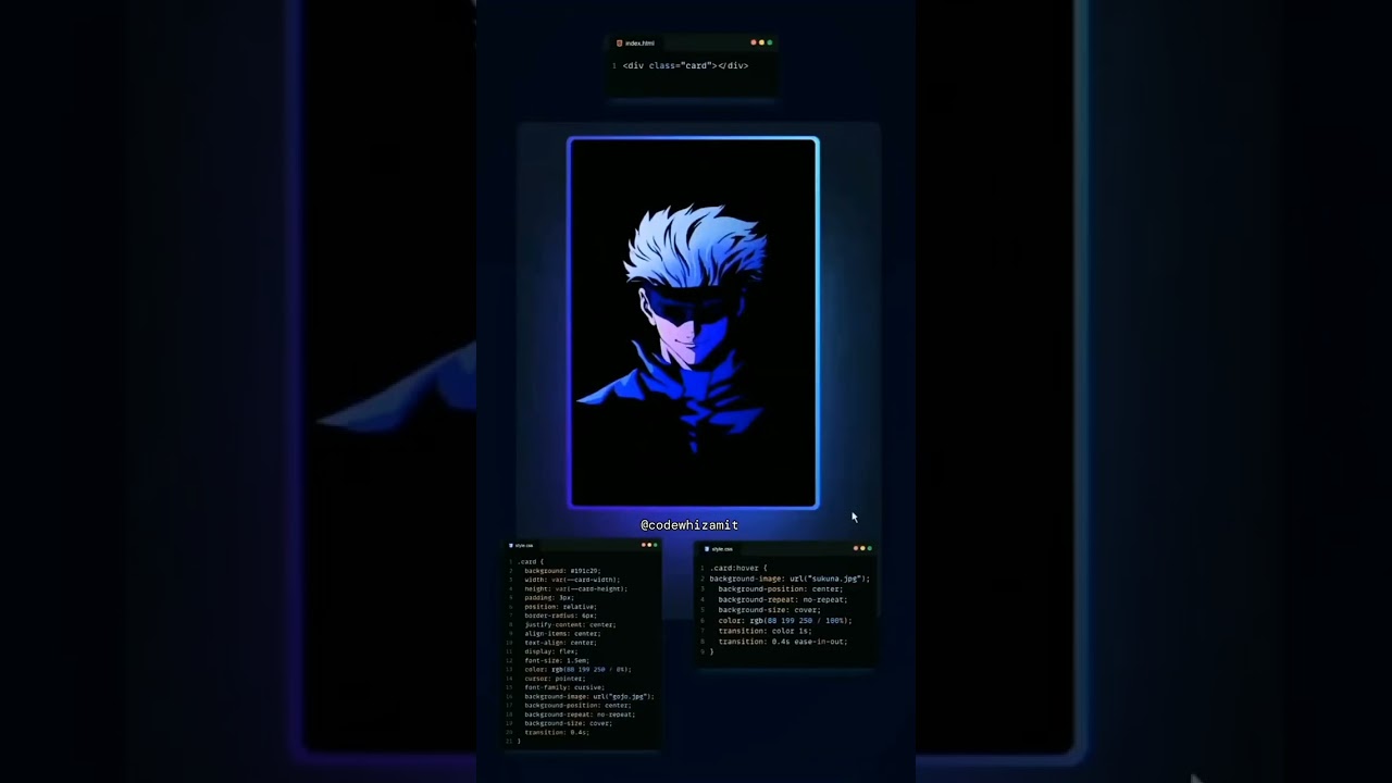 Day 24 of #100DaysOfCode - Animation Card using HTML, CSS, and JavaScript 💻💡