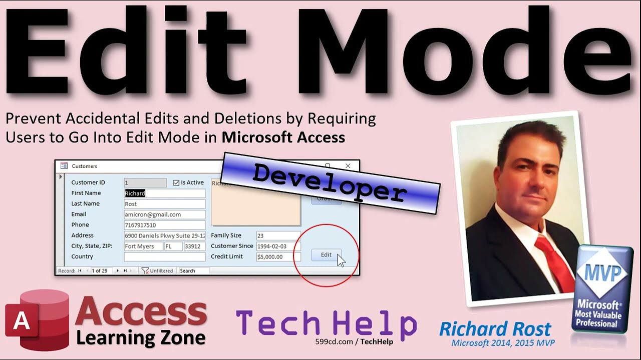Prevent Accidental Edits and Deletions by Requiring Users to Go Into Edit Mode in Microsoft Access