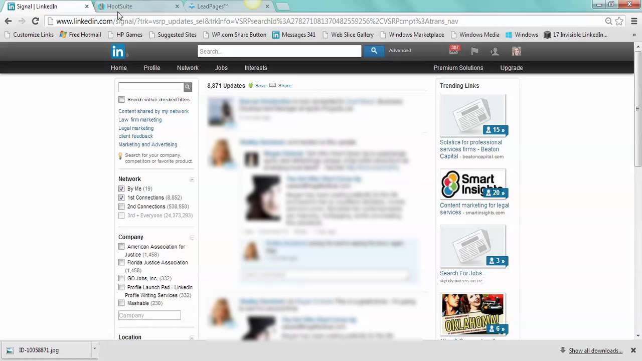 Linkedin Navigation explained