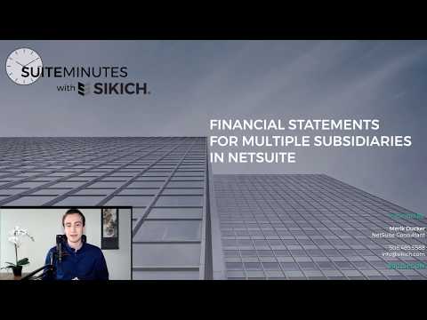 Financial Statements for Multiple Subsidiaries in NetSuite | Sikich