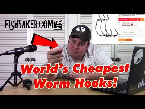 World's Cheapest Worm Hooks! - 5 Cent Soft Plastic Worm Hooks: Fishing Tackle Tips