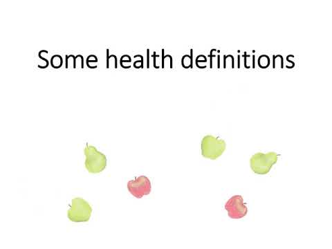 7.1 Health, diagnoses, functional diversity: Definitions of health