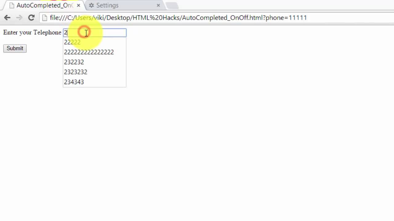 HTML Hacks - Difference between Autocomplete on/off in html code and browsers?