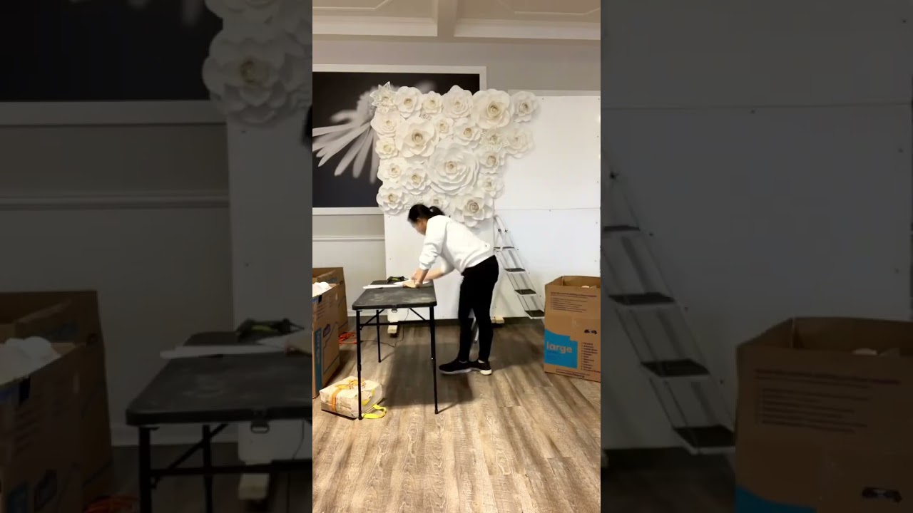 #paperflowers #paperflowerbackdrop #paperflowerwall #paperflower #howto