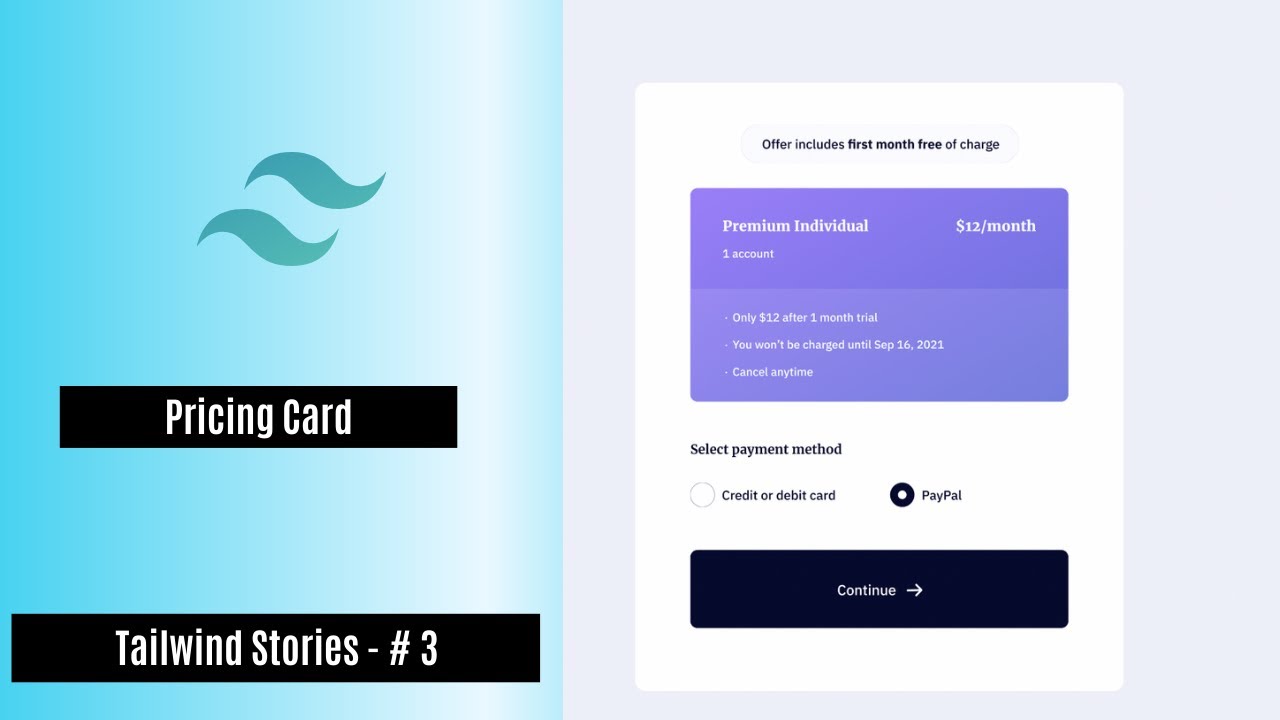 Tailwind CSS Design Series # Ep-3- || Create a Pricing Plan Card using HTML and Tailwind CSS