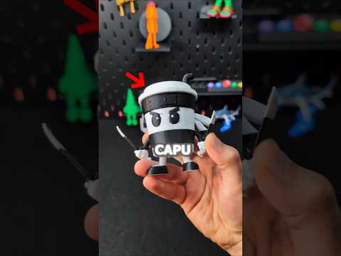 I 3D Printed CAPPUCCINO Assassino Italian Brainrot meme #meme #3dprinting