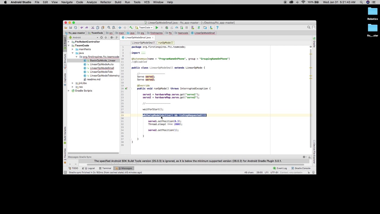 FIRST Tech Challenge Programming Tutorial - Servos