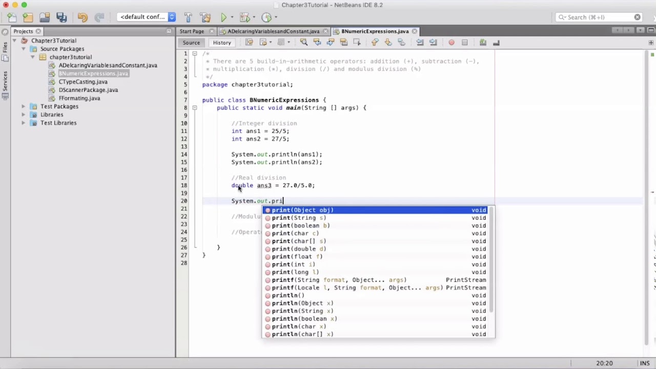 Variables & Constants Java Tutorial (Version Linda)