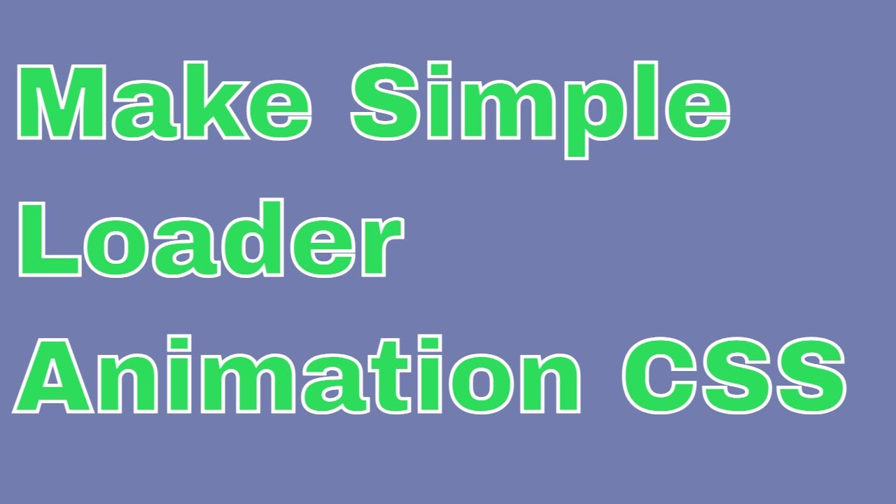 Loading Spinner CSS Animation | Loader Animation CSS | Effective Learning Tutorials