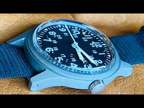 Vintage May 1982 Hamilton GG W 113 Military Watch - Serviced - Perfect Dial & Hands! All original!