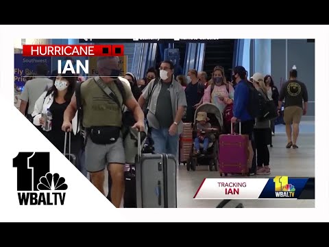 People flee Florida, arrive at BWI-Marshall amid Hurricane Ian