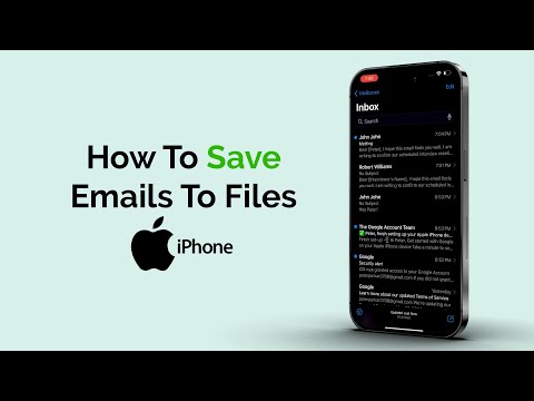 How To Save Emails To Files On iPhone?