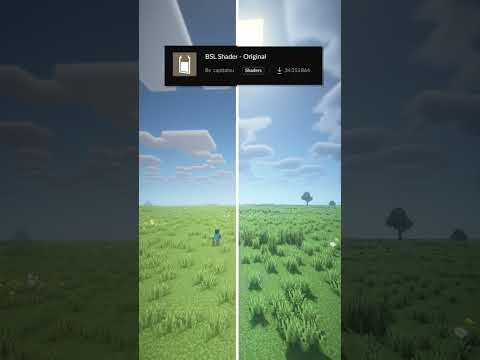 Minecaft BSL Shaders Classic vs Original #shorts