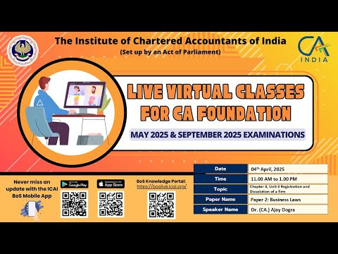 Foundation Paper 2: BL | Topic: Ch4, Unit 3 Registration & Dissolution...| Session 1 | 04 Apr, 2025
