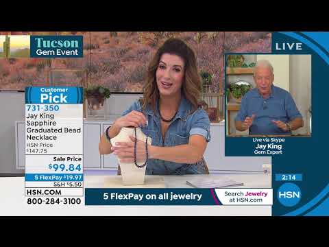 Jay King Sterling Silver Sapphire Graduated Bead Necklace