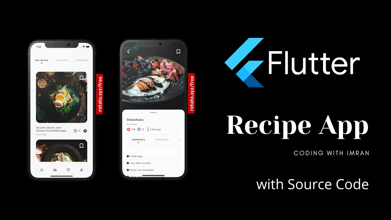 Flutter Recipe App UI Speed Code with Source Code