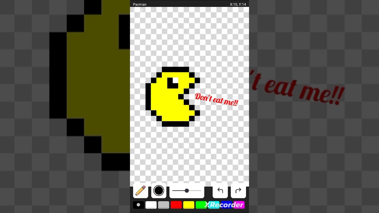 Draw Pacman in 10 Seconds! #art #pixelart #pacman