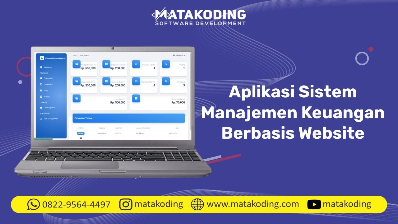 Source Code GRATIS Aplikasi Sistem Manajemen Keuangan Berbasis Website