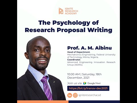The Psychology of Research Proposal Writing