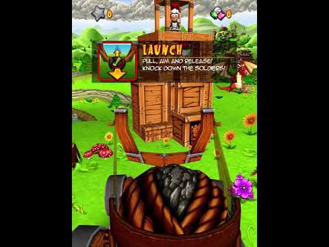 Catapult King level 1 Gold Crown, Shots, Unstable Level