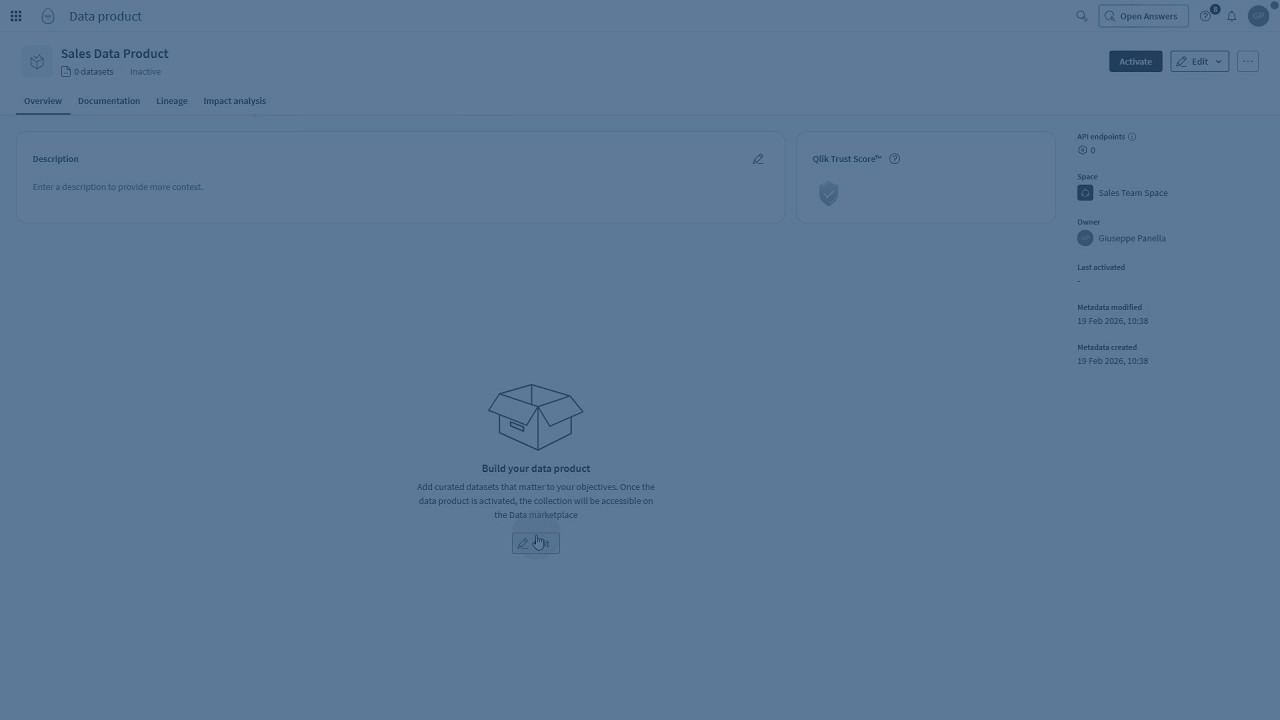 Creating data products - Qlik Cloud Analytics