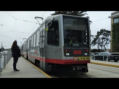 SF Muni 2001 Breda LRV3 1508 on Route K Ingleside - 2-Car Breda LRV3 Train 1508+1538
