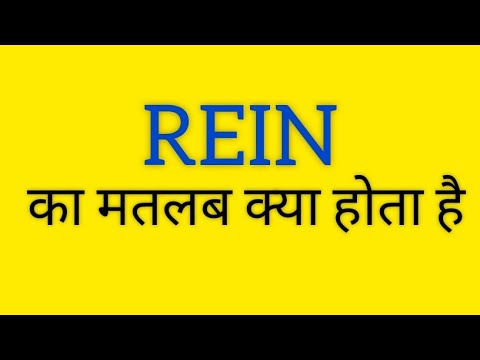 Rein meaning in hindi/ rein ka matlab kya hota hai