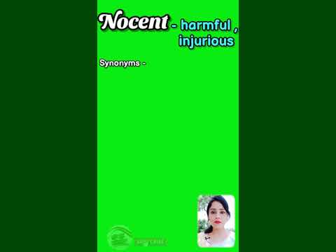 #Shorts | Word of the day | Nocent | Meaning | Synonyms | Antonyms |Sentences| Vocabulary| Damage* |
