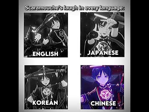 Scaramouche’s laugh in different languages #fyp #fypage #shorts #animeshortsvideo