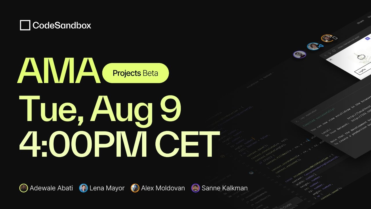 AMA with CodeSandbox Projects