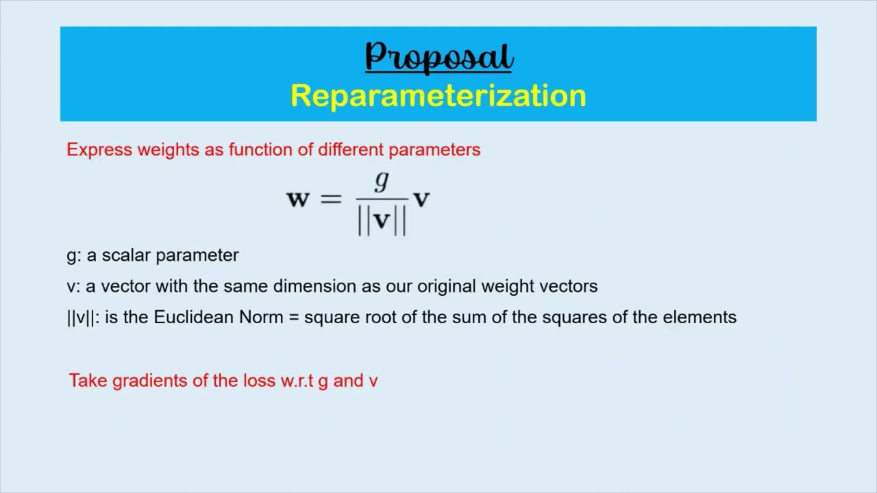 CS591 - Weight Normalization Paper