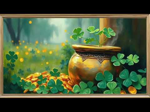 ST. PATRICKS DAY TV ART VINTAGE FRAMED WALLPAPER SCREENSAVER W IRISH MUSIC PLAYLIST