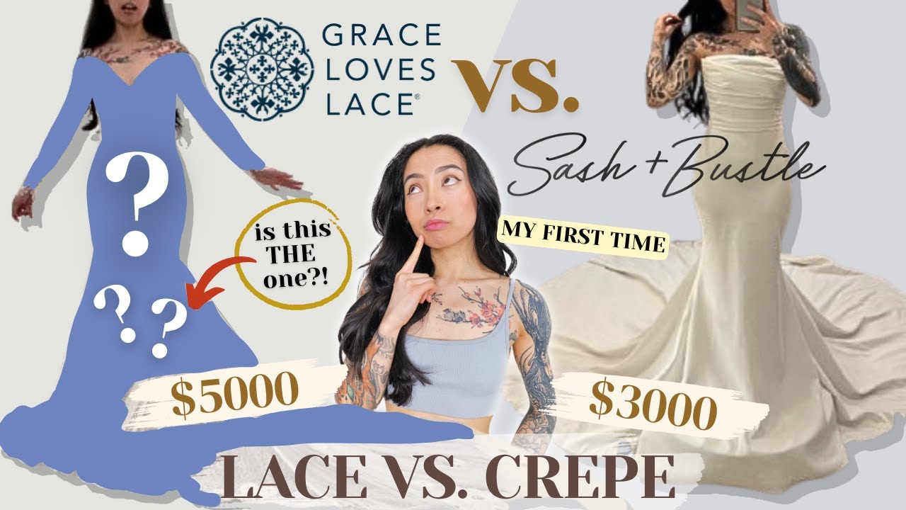 My first time shopping for a wedding dress! (Comparing Grace Loves Lace + Sash & Bustle)