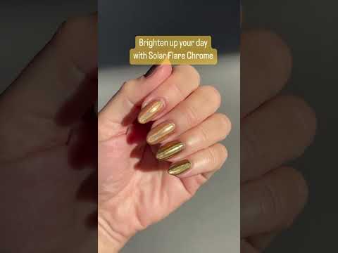 Solar Flare Chrome-your base gel polish colour will change the colour of your chrome! #nailart